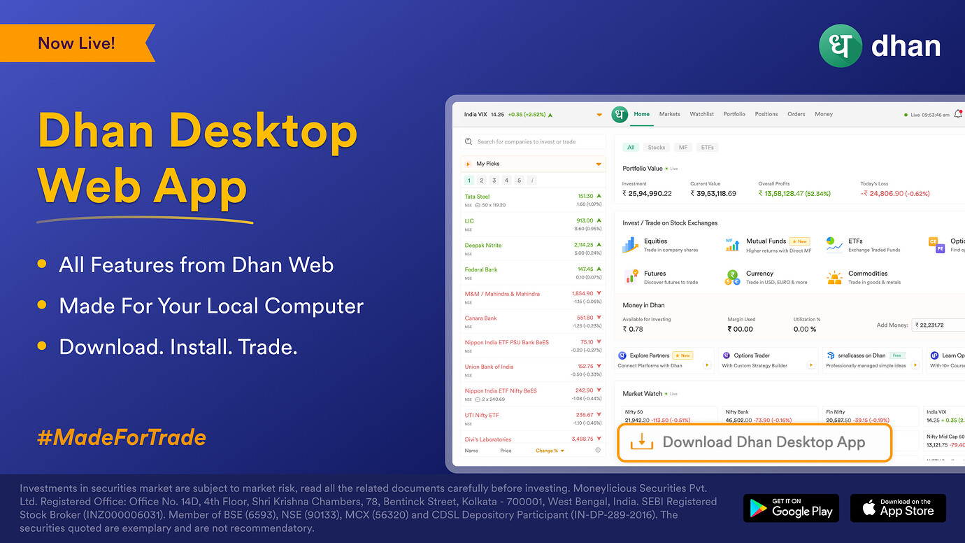 Introducing: Dhan Desktop Web App to elevate your Trading Experience ...