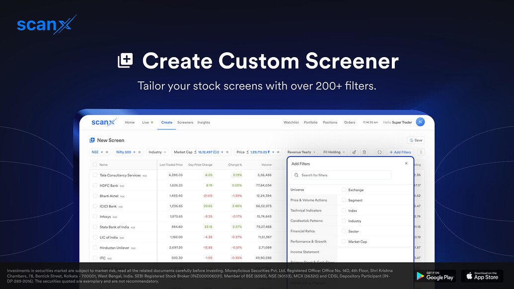 Introducing: ScanX - Stock Screening & Market Research Platform ...