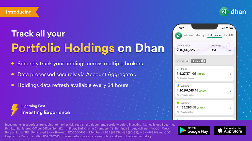 Now Live: Track your Portfolio Holdings & Stocks across all Stock ...