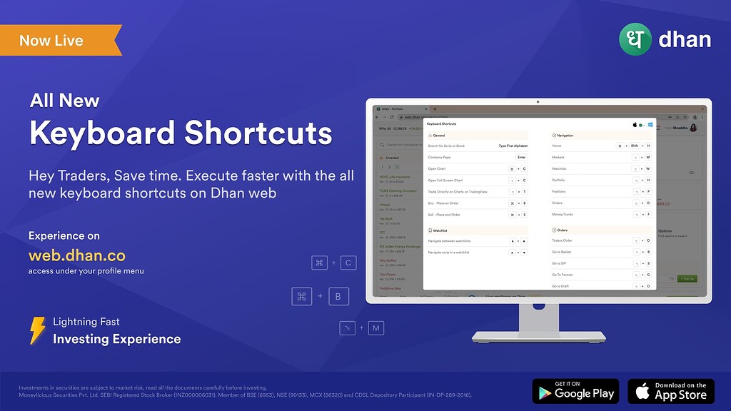 Introducing: Fast Keyboard Shortcuts for Traders on Dhan Web - Product ...