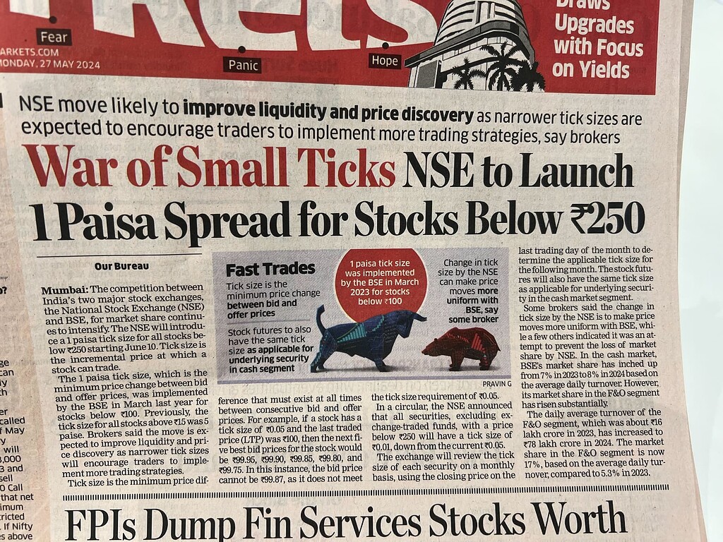 NSE to launch 1 Paisa Spread for stocks below INR 250 - Market ...