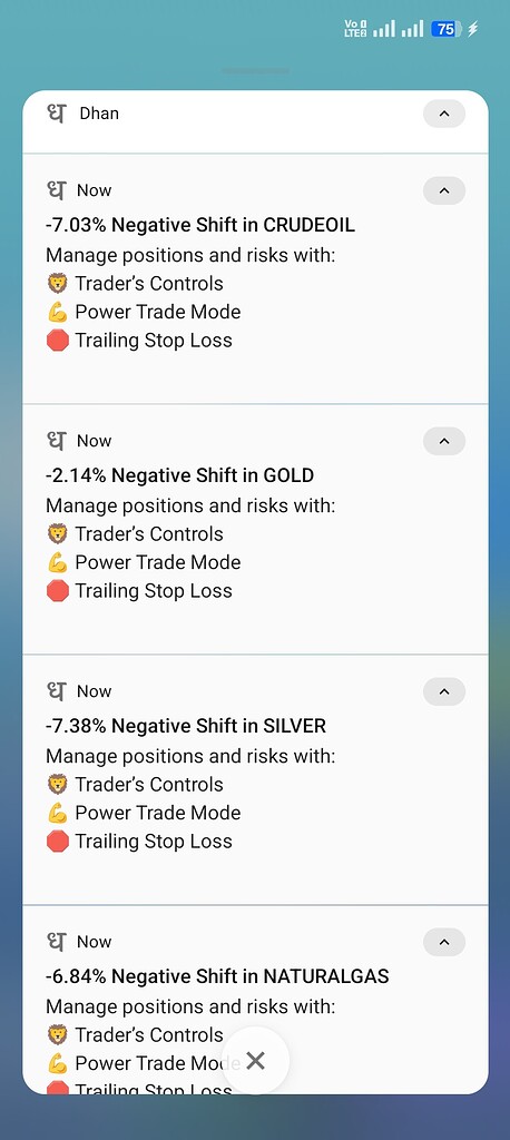 Dhan notification 🤯 - UI / UX Feedback 🎨🧩📱 - MadeForTrade