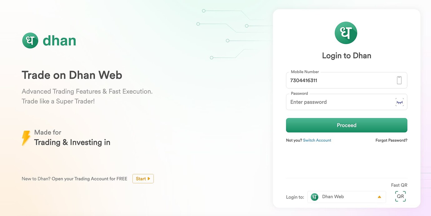 Request for Pin-Based Login method for Dhan Web and tv.dhan.co ...