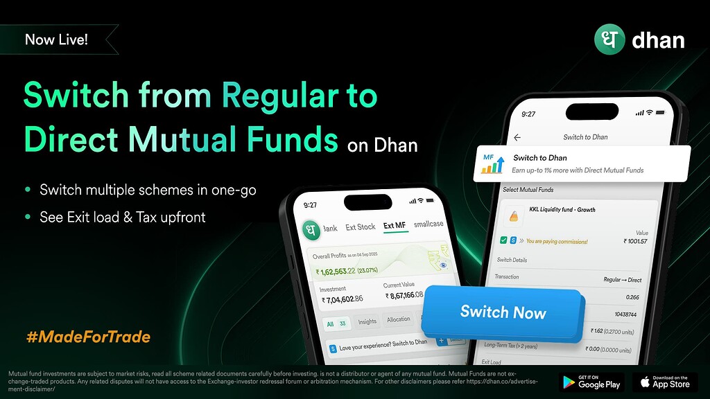 Introducing : Switch to Direct Mutual Funds on Dhan - Product ...