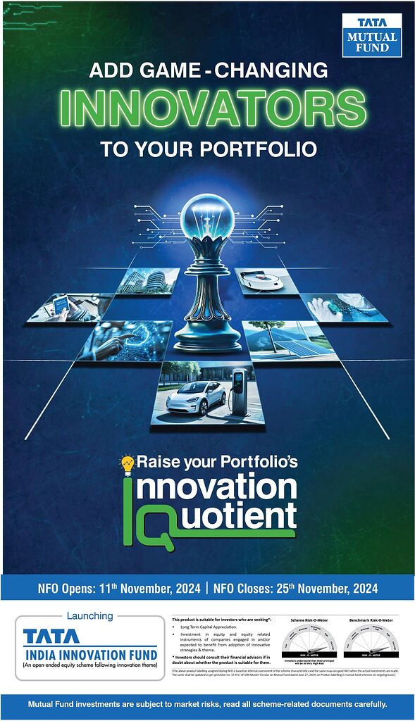 Launch of TATA India Innovation Fund | NFO Opens: 11th November 2024 ...