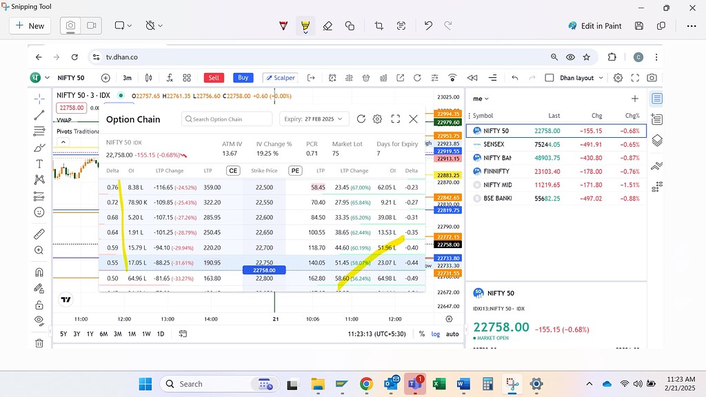 OI bars in tv.dhan.co - Product Feedback 🗣️ - MadeForTrade