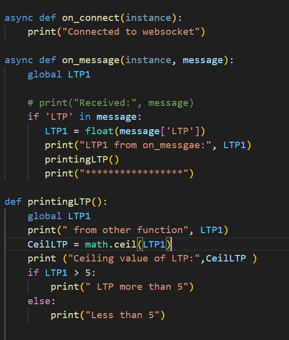 Is there a way to get LTP from marketfeed into a synchronous function ...
