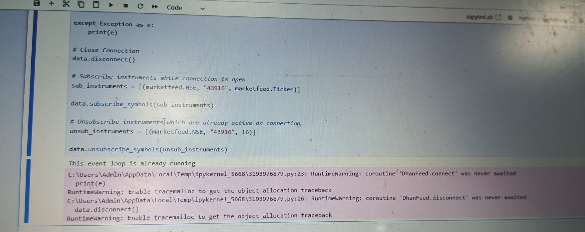 Websocket subscription not working - APIs, Automation, Algos & Code ...