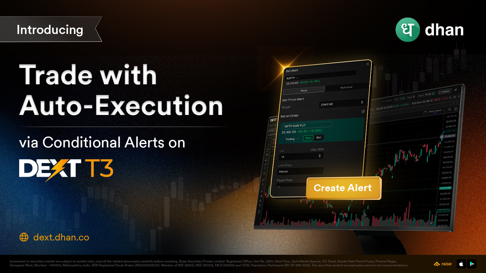 Live: Conditional Alerts on DEXT T3: Set alert, and get your trade ...