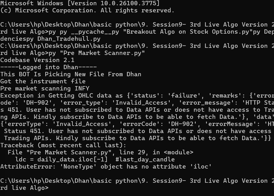 Learn Algo Trading with Python | Codes | Youtube Series - Page 157 ...
