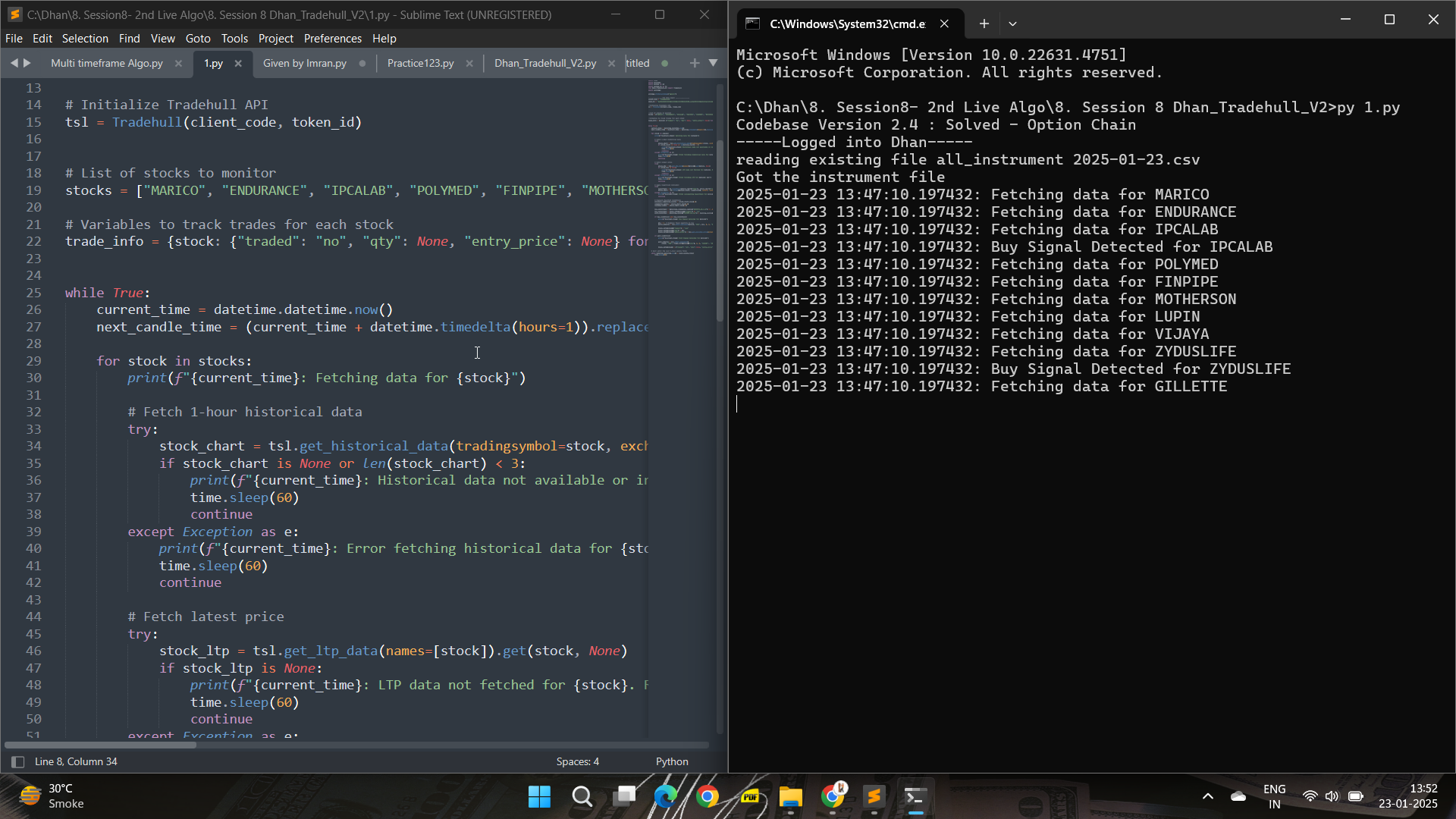 Learn Algo Trading with Python | Codes | Youtube Series - Page 112 ...