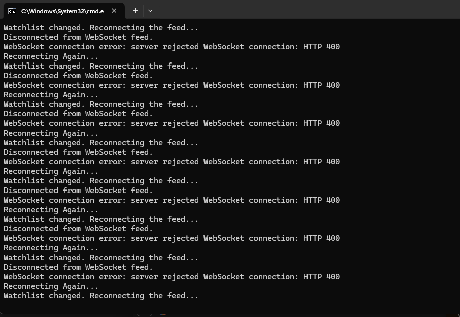 Resolved Websocket Connection Error Server Rejected Websocket Connection 429 Query